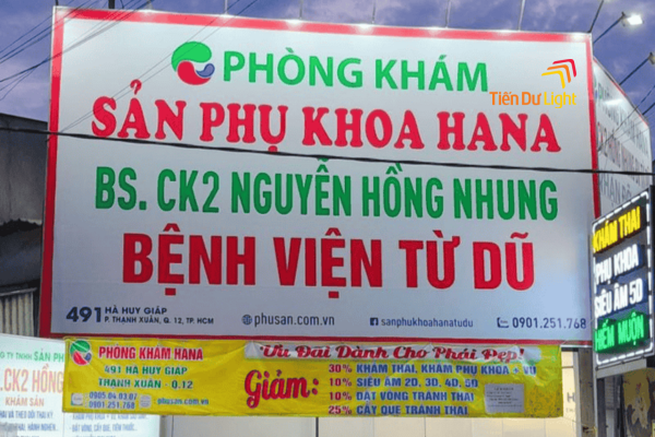 Các mẫu biển vẫy phòng khám mica, alu, in bạt, led bền đẹp